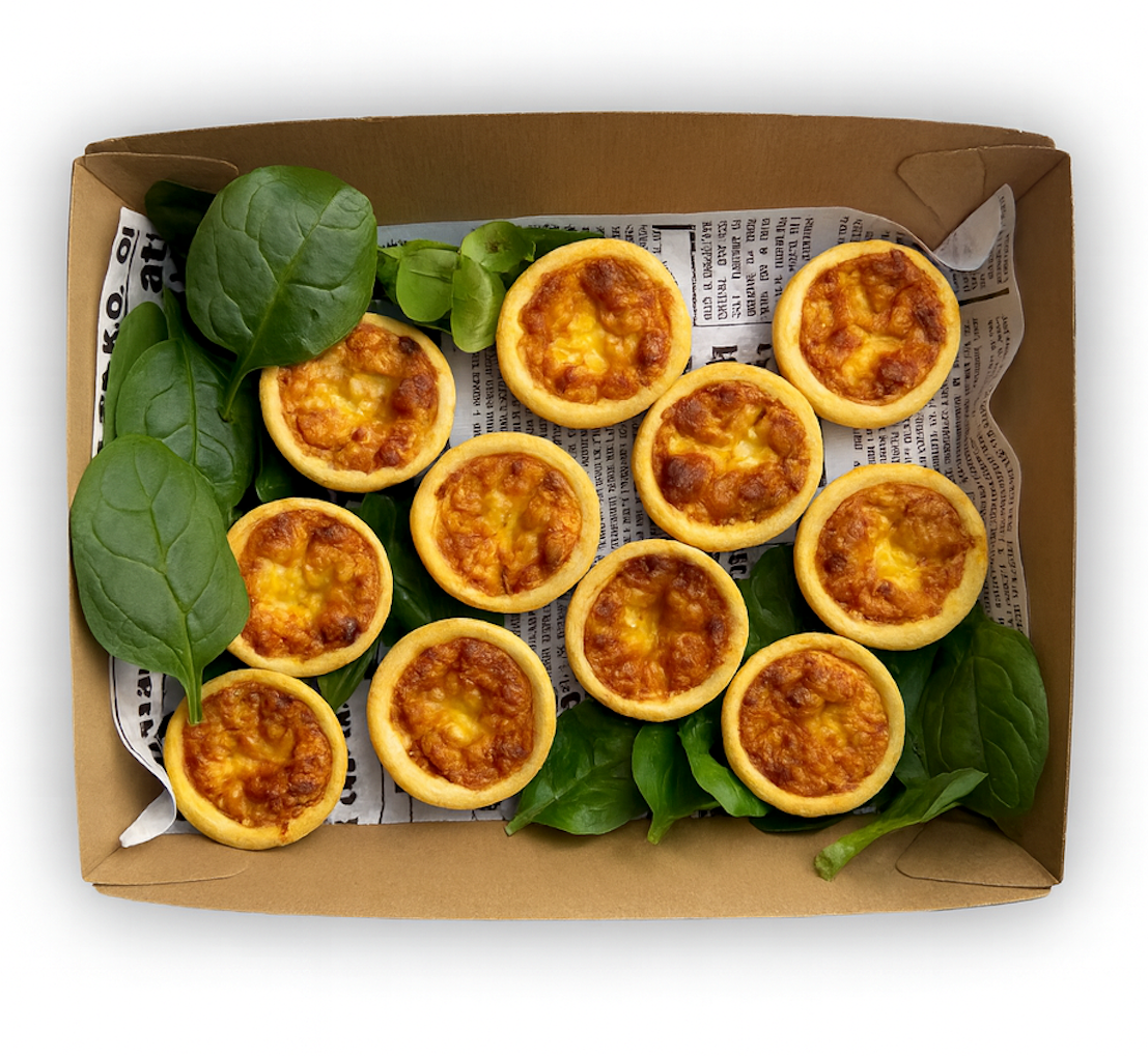 Mini Quiche Party Pies- Platter Box – Alta Catering